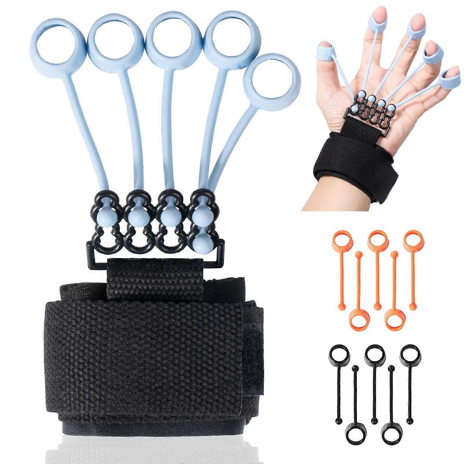 Finger Extender Exerciser, Finger Resistance Band Elastic Hand Grip ...