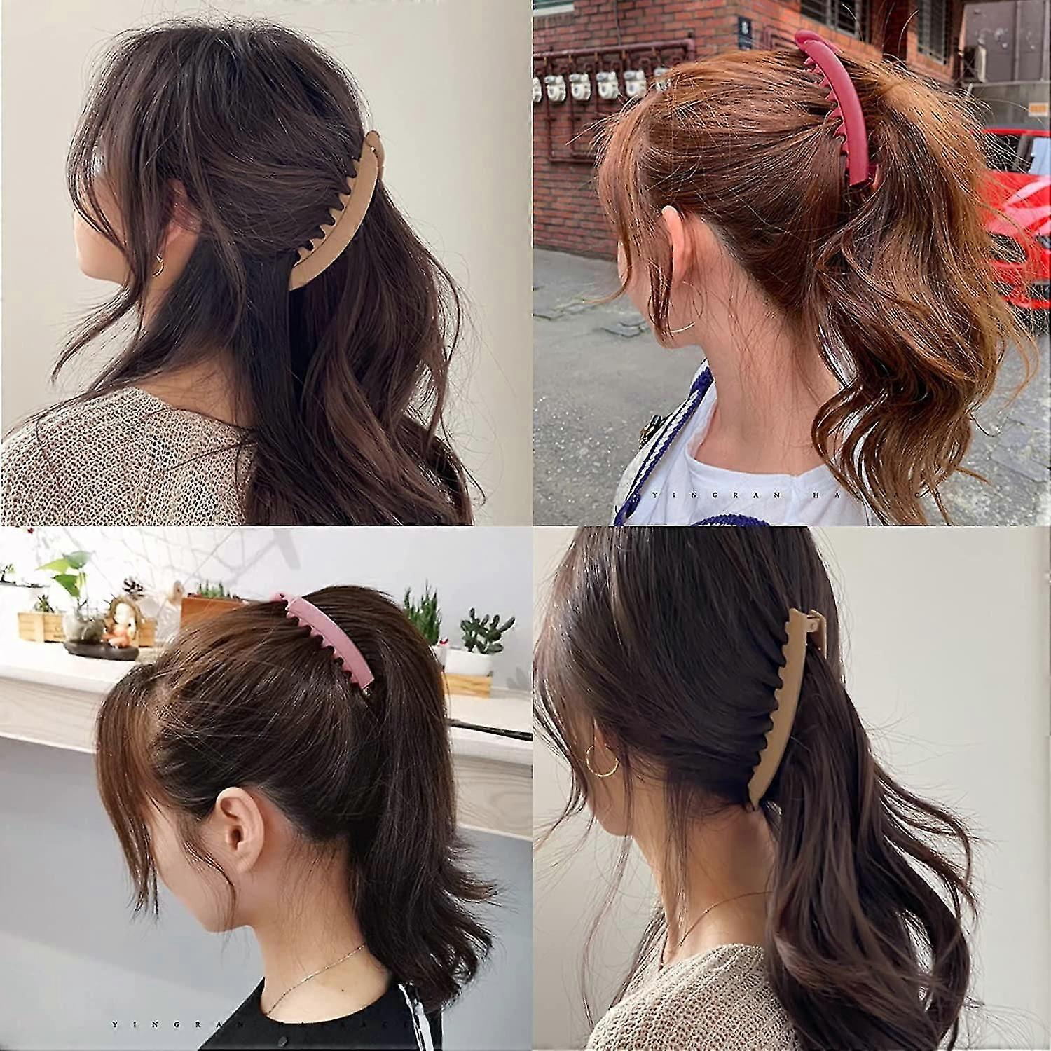 6 Pieces Large Hair Clips Banana Barrettes Fish Clips For Long Hair ...