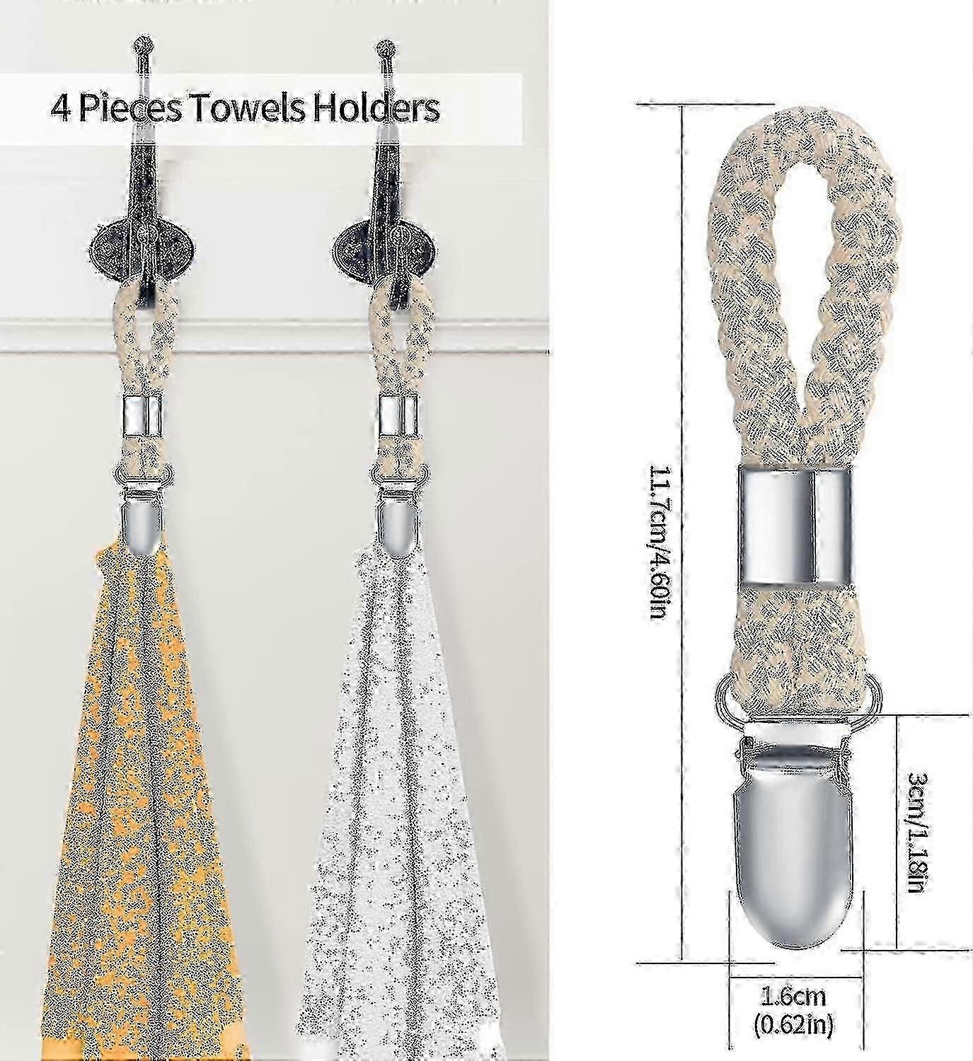 4 Pieces Towel Clip, Dish Towel Hook, Dish Towel Hook Bathroom Towel ...