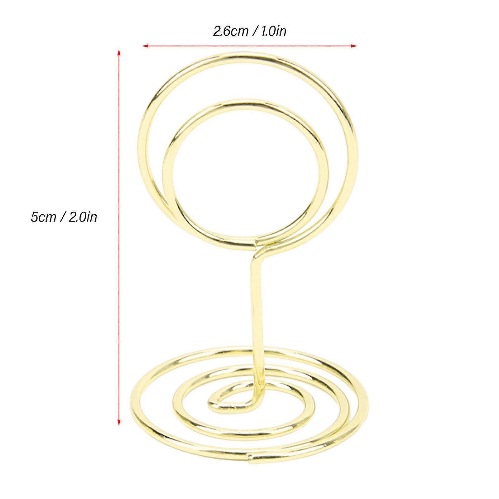 20Pcs Table Number Stands Round Shaped Stable Electroplated Metal ...