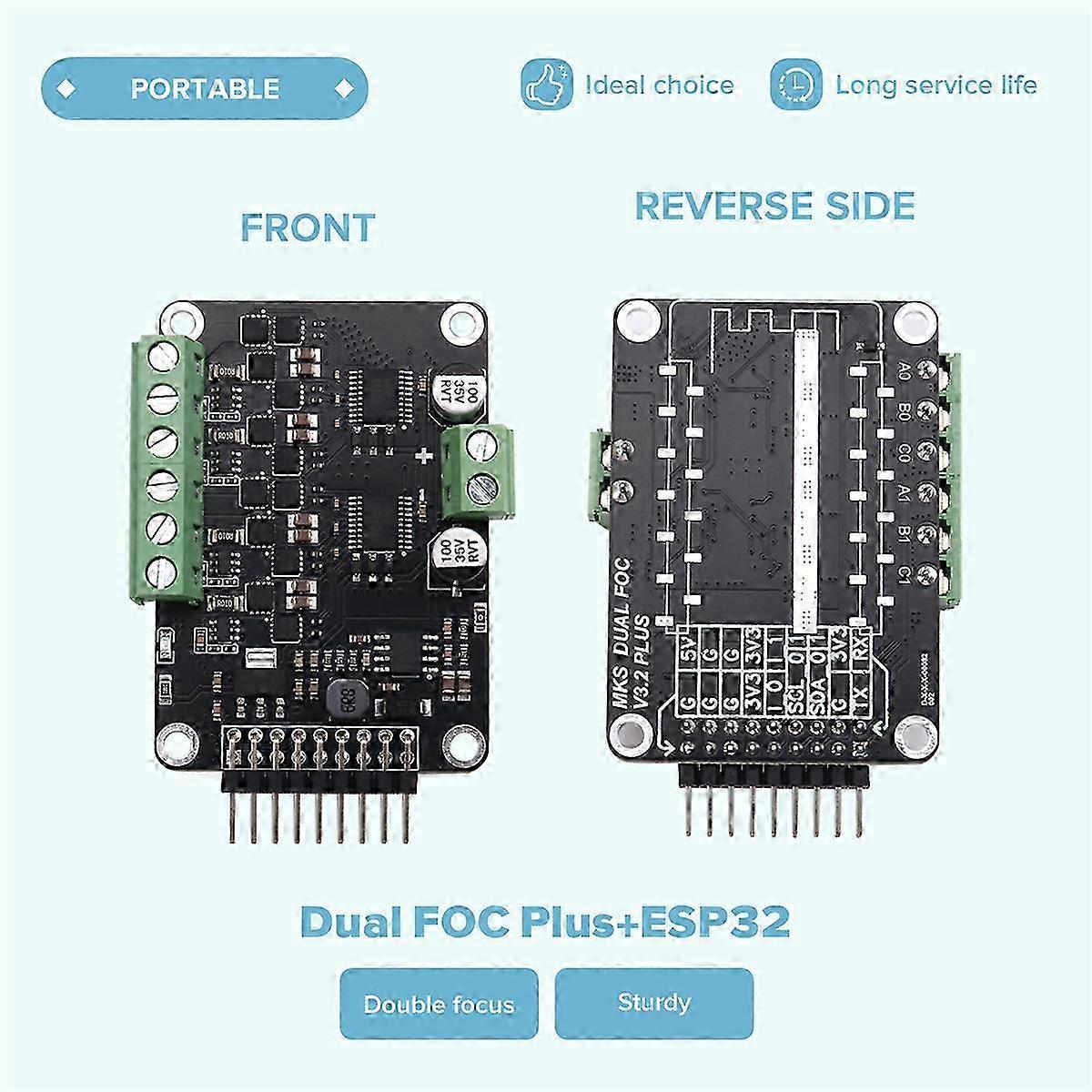 Simple FOC Shield MKS DUAL FOC V3.2 BLDC Motor Board for Development ...