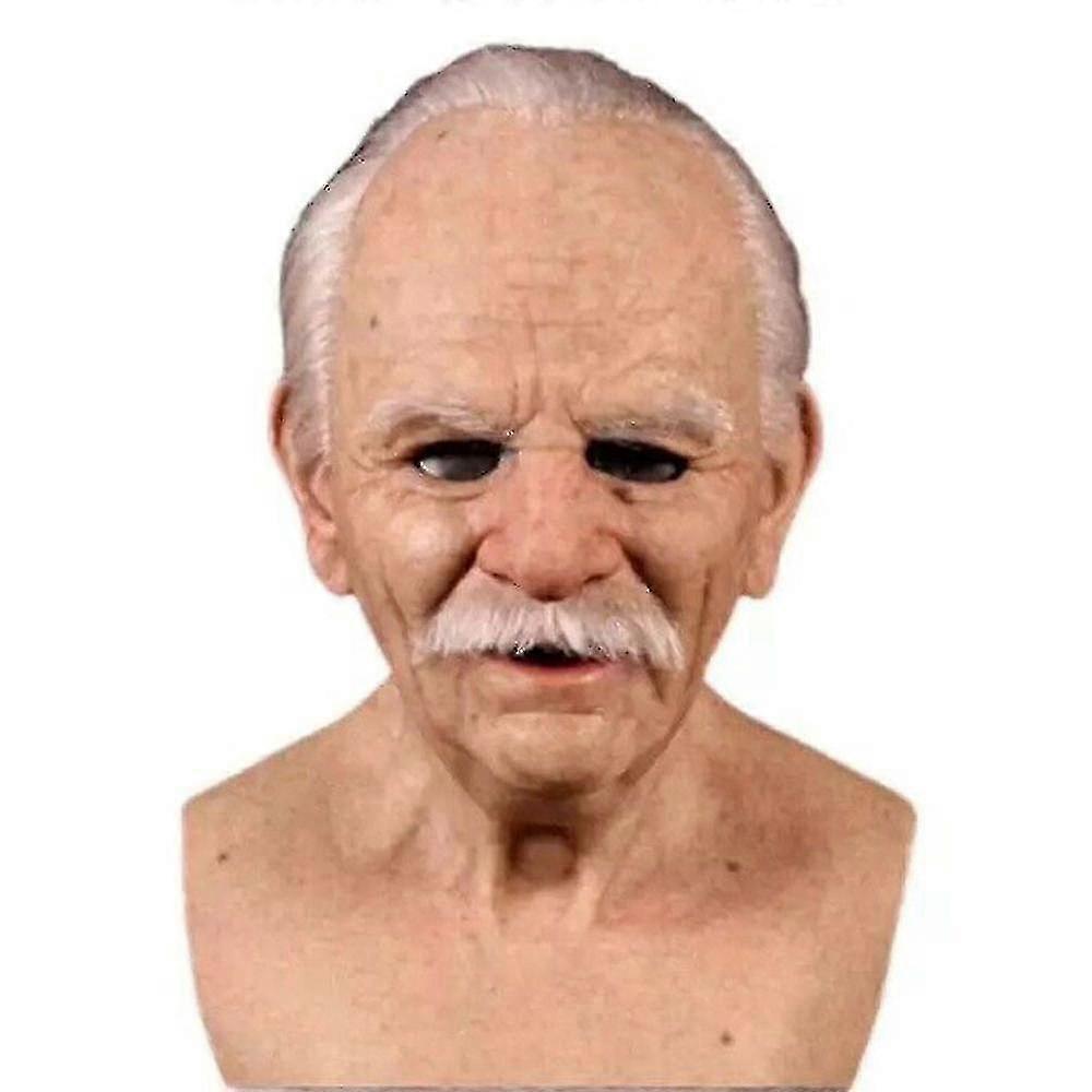 Halloween Cosplay Bald Old Man Adults Face Mask Party Prop Headgear ...