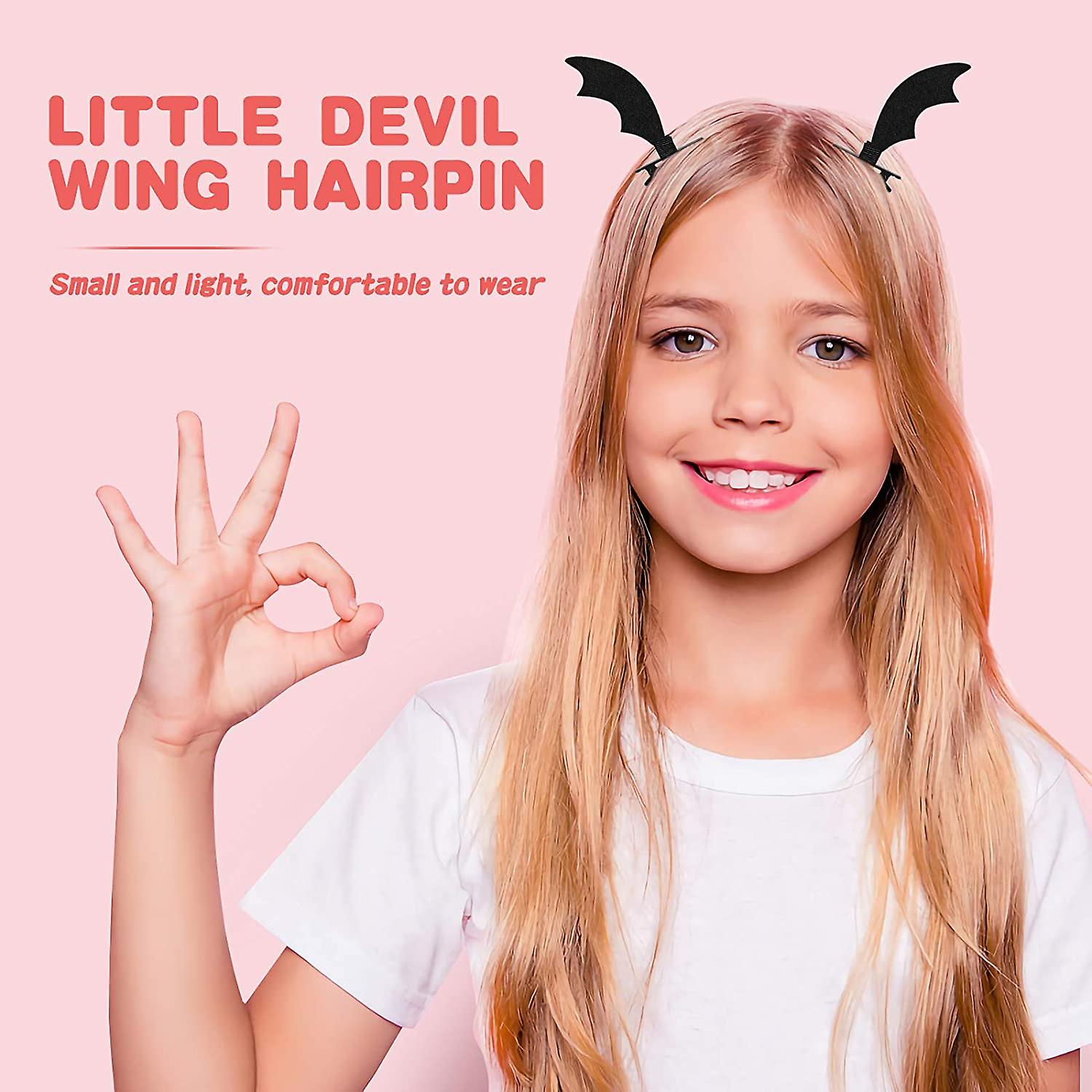2 par Angel Wings Hårklämmor och Devil Wings Hårklämmor Plysch ...