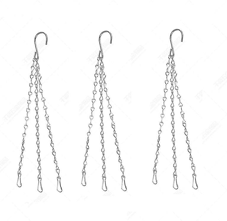 4pcs 20inch Hanging Baskets Chains 3 Leads Hanging Chains Flower Pot ...