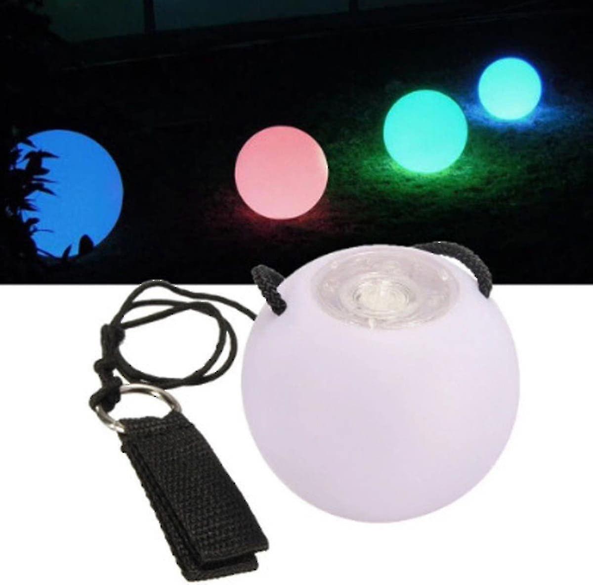 2pcs Led Poi Balls, Soft Glow Poi Balls, Rainbow Fade & High Strobe ...