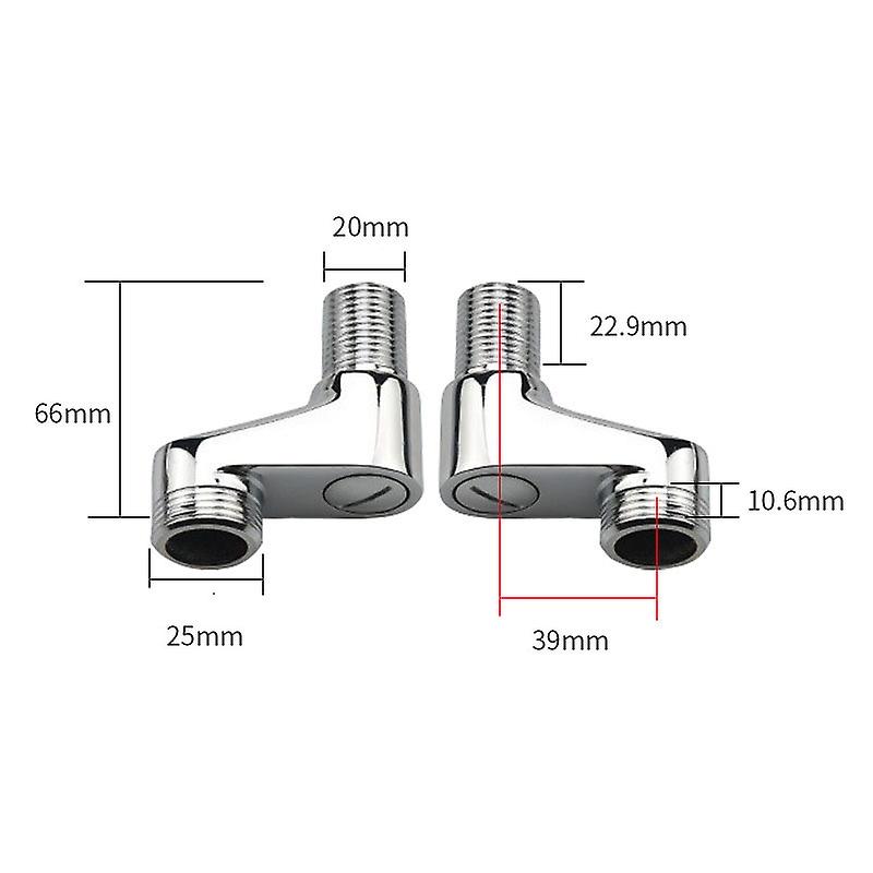 Shower Mixer Faucet Swing Arm Adapter Cold Hot Water Pipe Fixed ...