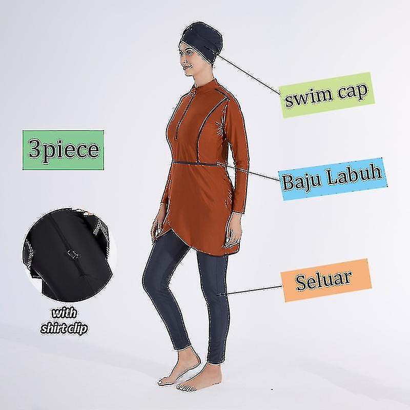 Muslim Modest Swimwear Hijab Swimsuit Women Swimming Suit Cover Ups ...