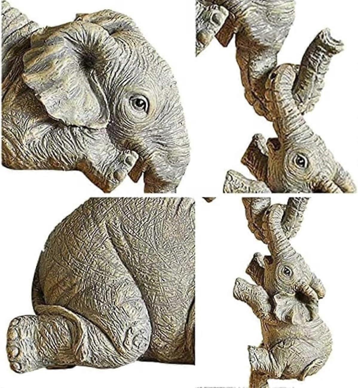 Collectible Elephant Shelf Sitter 3Pcs Set, Mother Elephant Hanging ...
