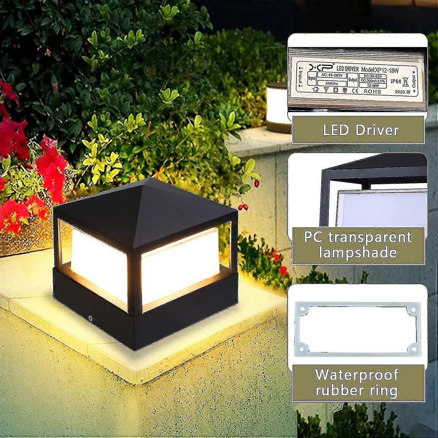 Post Light Lamp Pillar Gate Lamp Outdoor Light Column Lamp Villa Ip65 ...