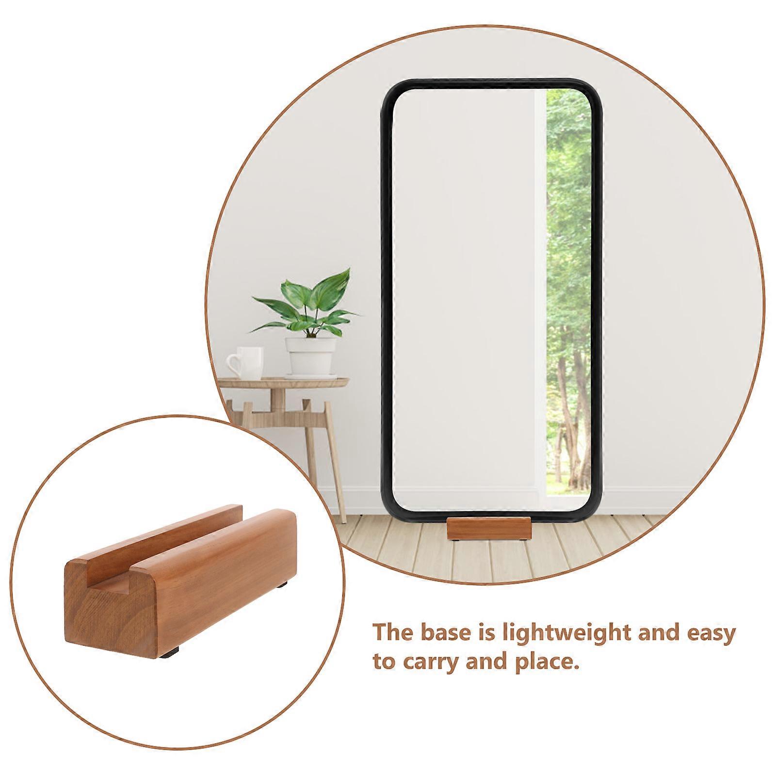 Floor Mirror Stand Solid Wood Floor Mirror Base Full Length Mirror Base ...