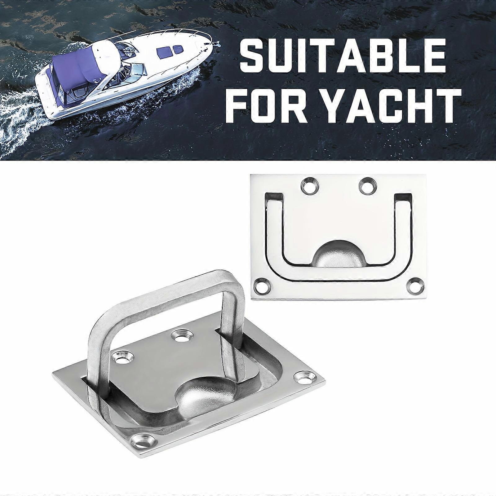 1pc/2pcs Flush Ring Pull Handle, 316 Stainless Steel Recessed Pull ...