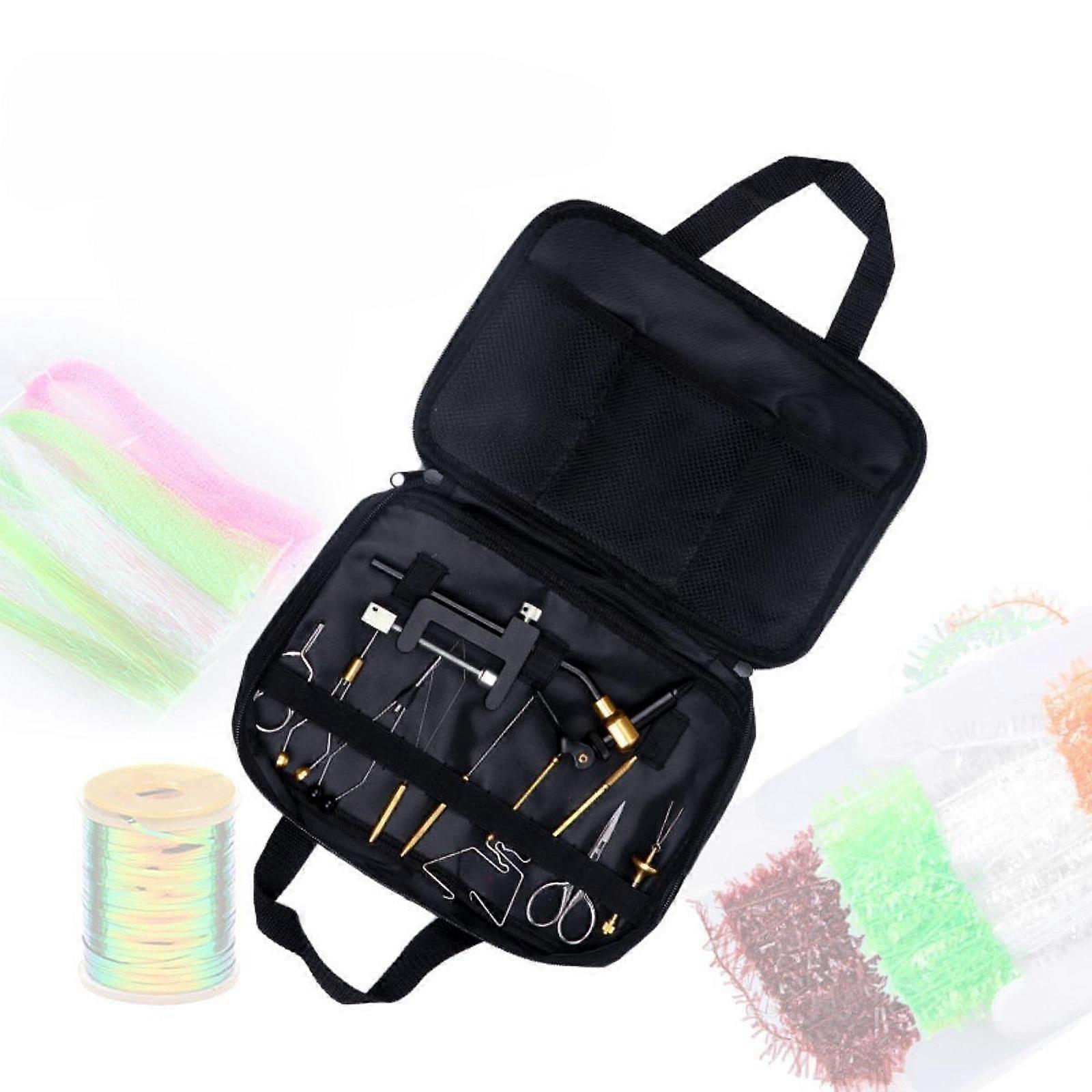 Fly Tying Kit Bobbin Vise Thread Travel Bag for Fly Fishing Beginners ...