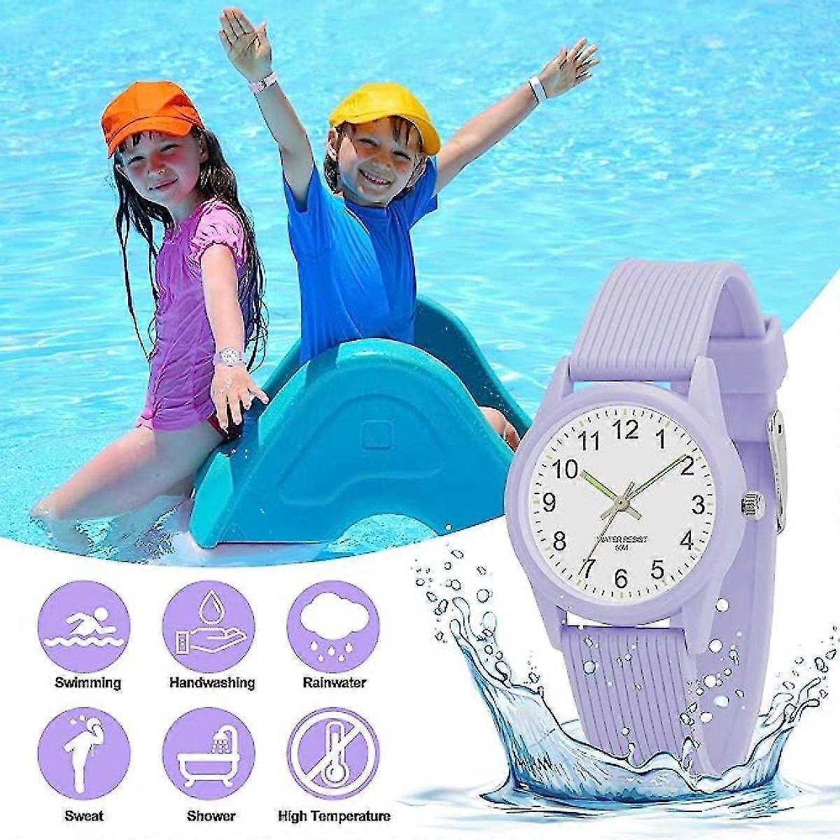 Kids Analog Watches for Girls Boys Kids Watches with Soft Band Learning ...