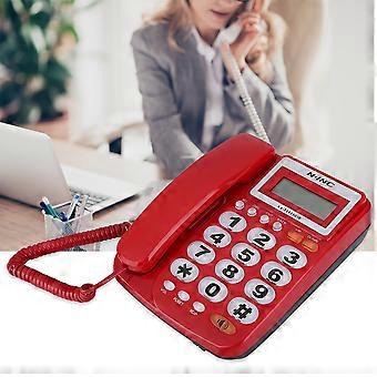 Desktop Corded Landline Telephone With Caller ID Display With Speakerphone for Home Office Red ...