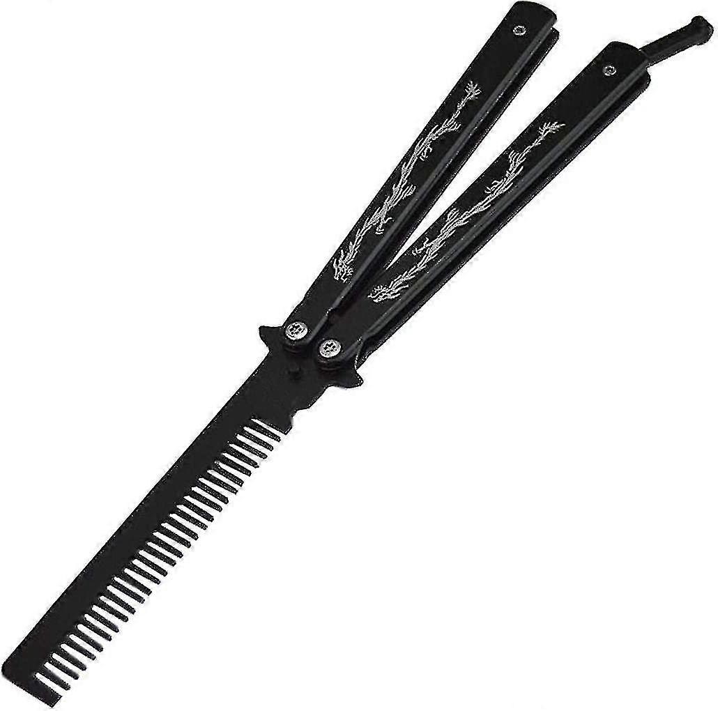 Dww-butterfly Comb Stainless Steel Folding Comb Balisong Metal Comb ...