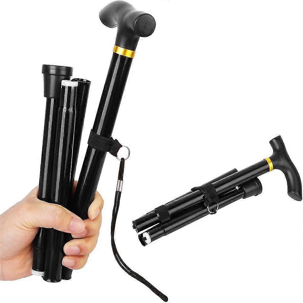 Aluminium Alloy Walking Stick Easy Fold Adjustable Cane Lightweight ...