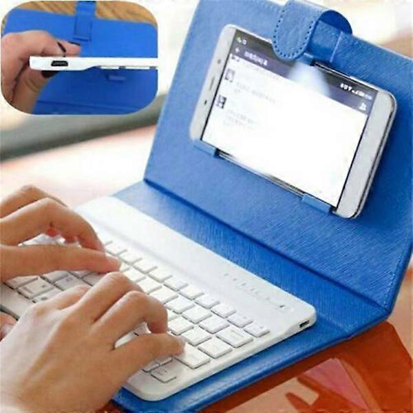 Mini Portable Wireless Bluetooth Keyboard with Leather Case for ...