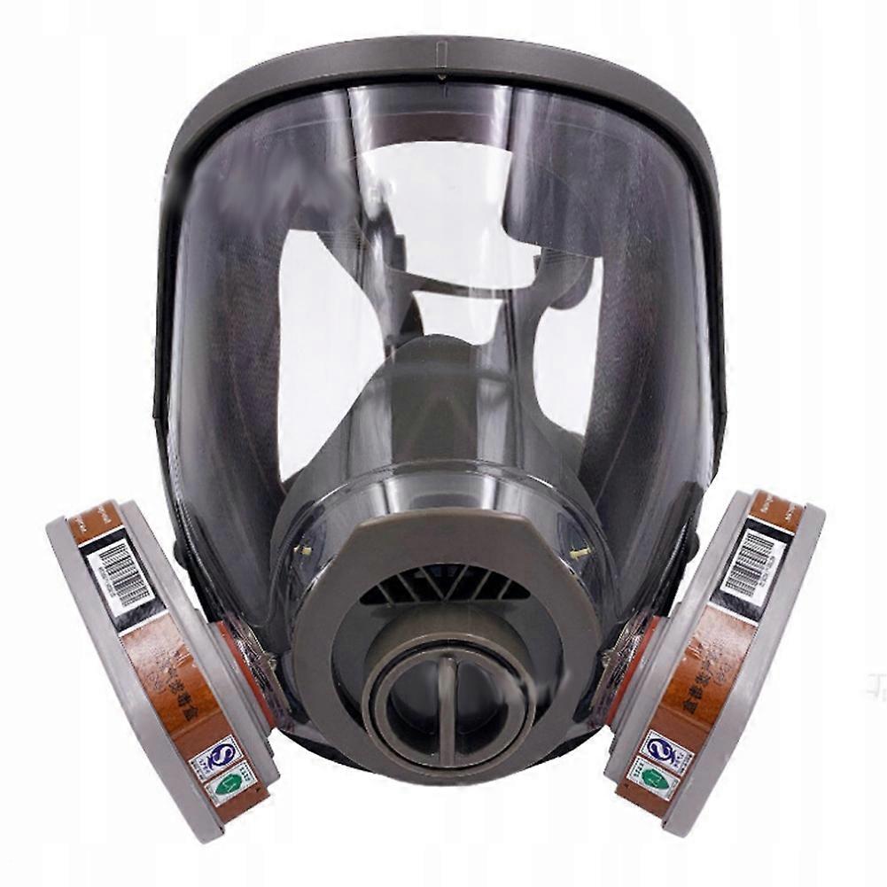Full Face Facepiece Respirator Gas Masks With Filter Box For ...