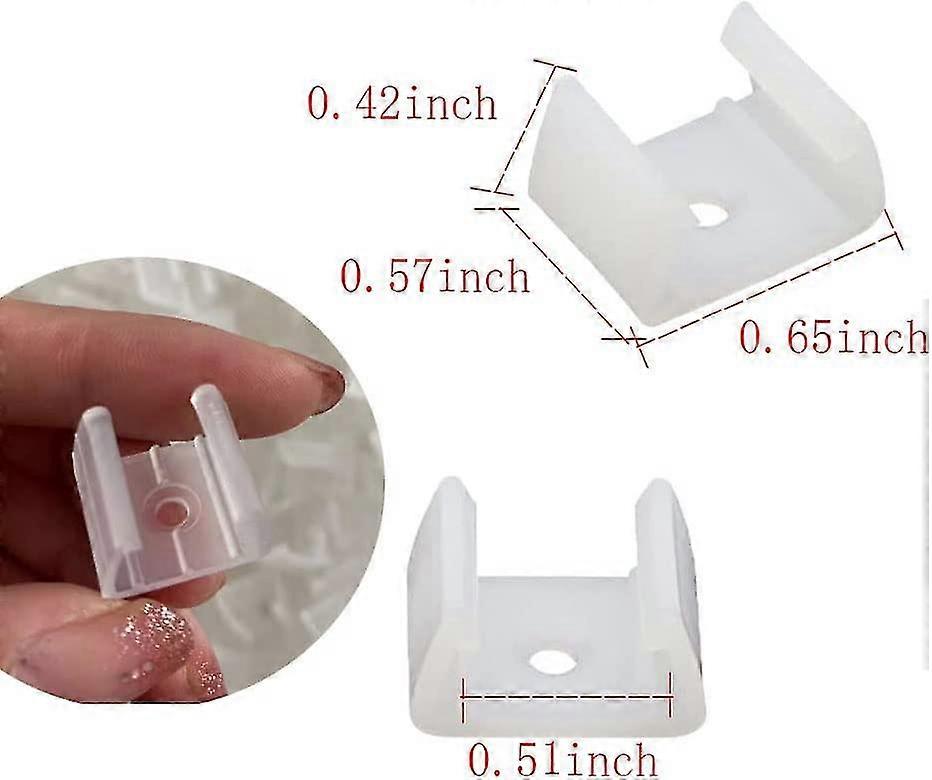 120pcs Led Strip Light Clips Neon Mounting Clips 10/13/16mm Size Make ...