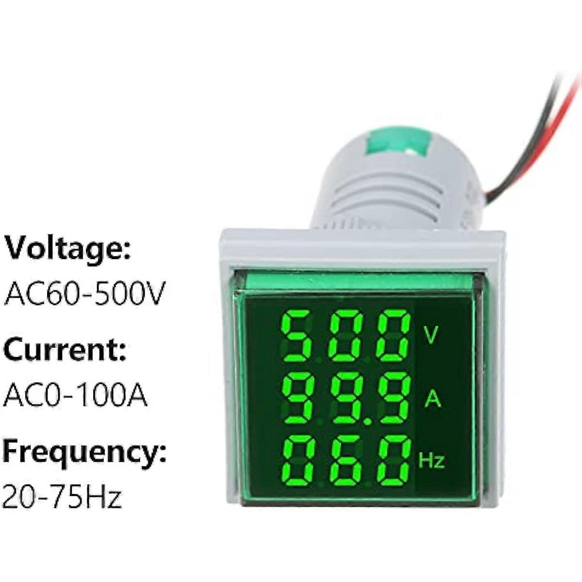 Digital Volt Ammeter Voltampereter Ammeter Cymometer Three LED Displays ...