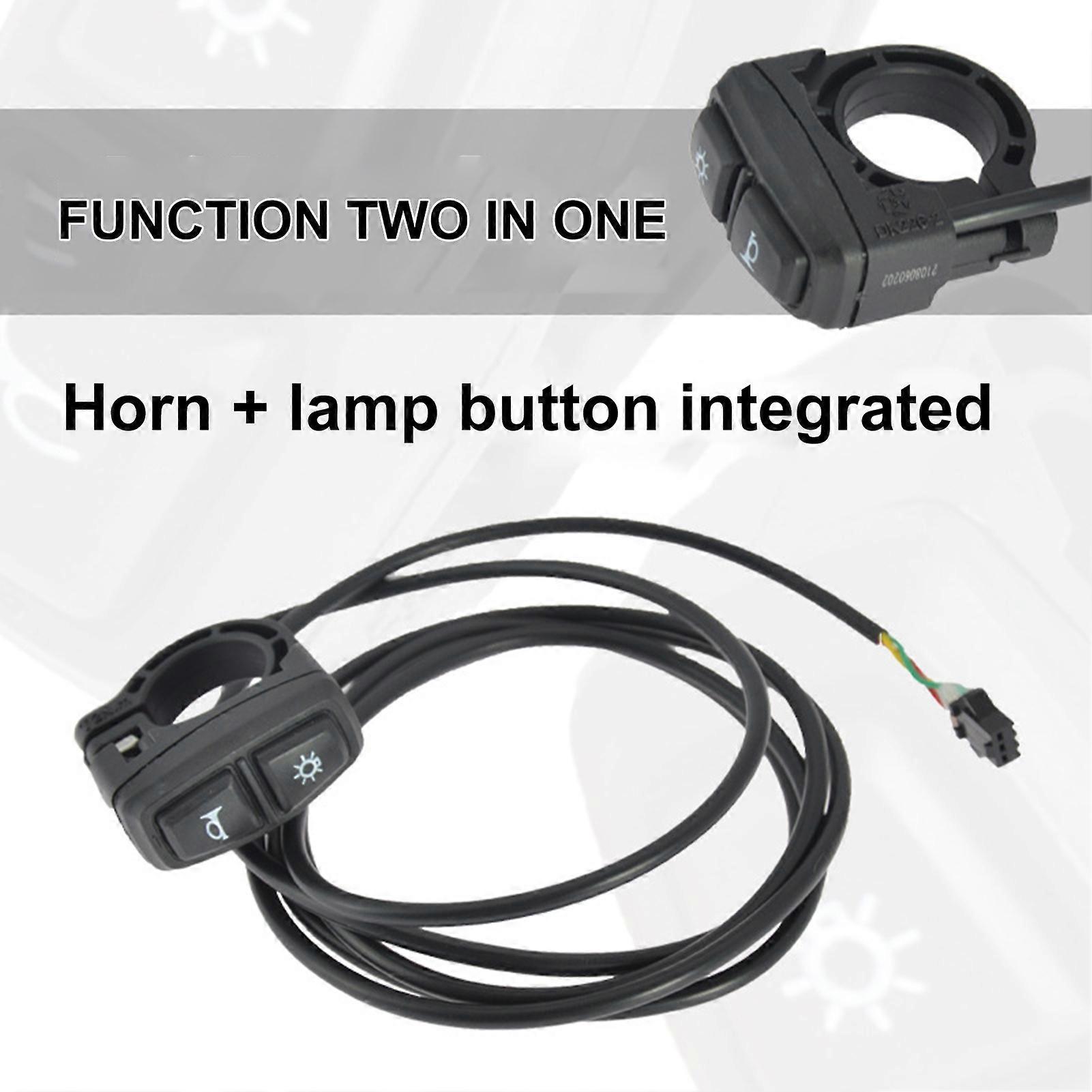 Kaesi Bicycle Switch Sensitive 2 in 1 Non-slip Black E-bike Horn ...