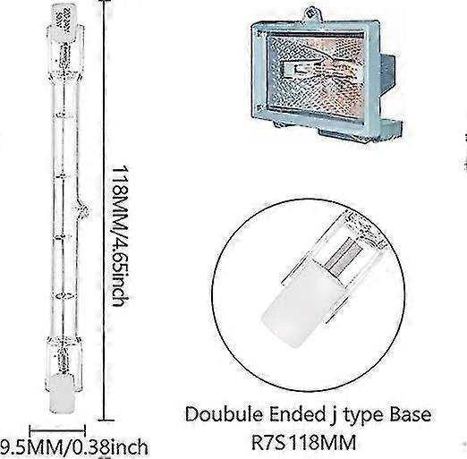 5pcs 500w R7s Linear Halogen Floodlight J118 500w Double Ended Security ...