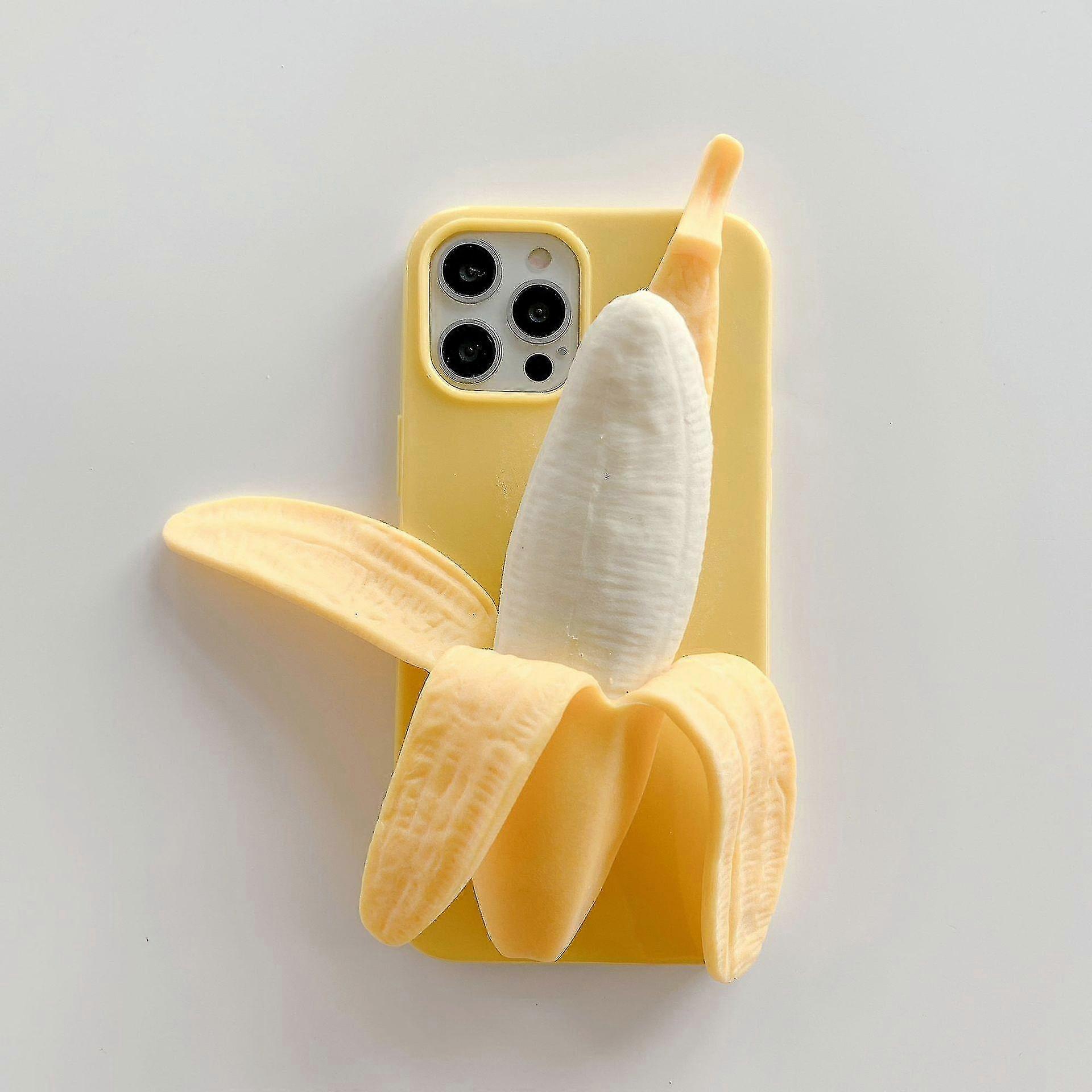 3d Yellow Banana Toy Silicone Phone Case For Iphone | Fruugo UK