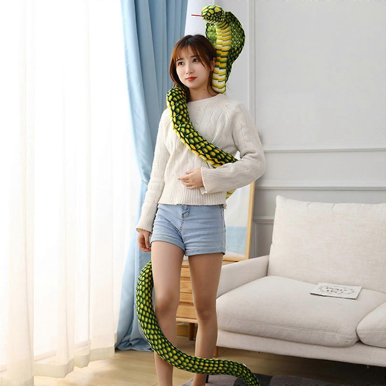 2.4m Cobra Plush Stuffed Animal Snake Cobra Snake Plush Toy Large King ...