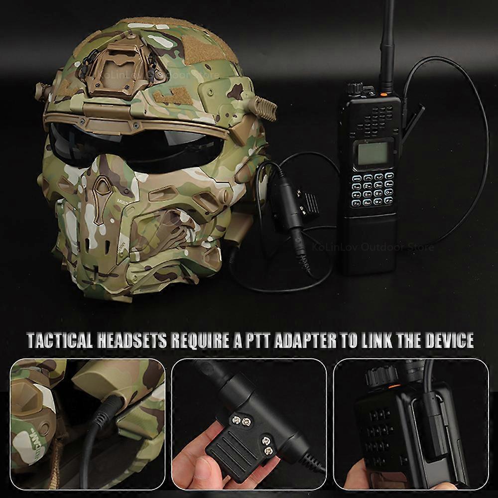 Military Helmet FAST Helmet Built-in Communication Headset Anti-fog Fan ...