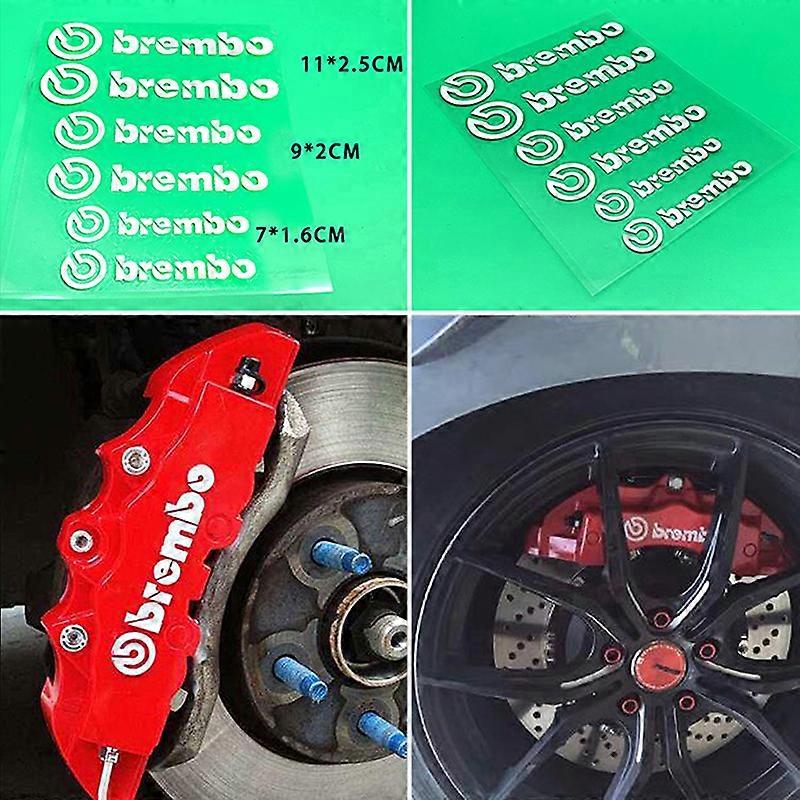 5X6 Pack Car Brake Caliper Stickers for Brembo Lettering Vehicle Decals ...