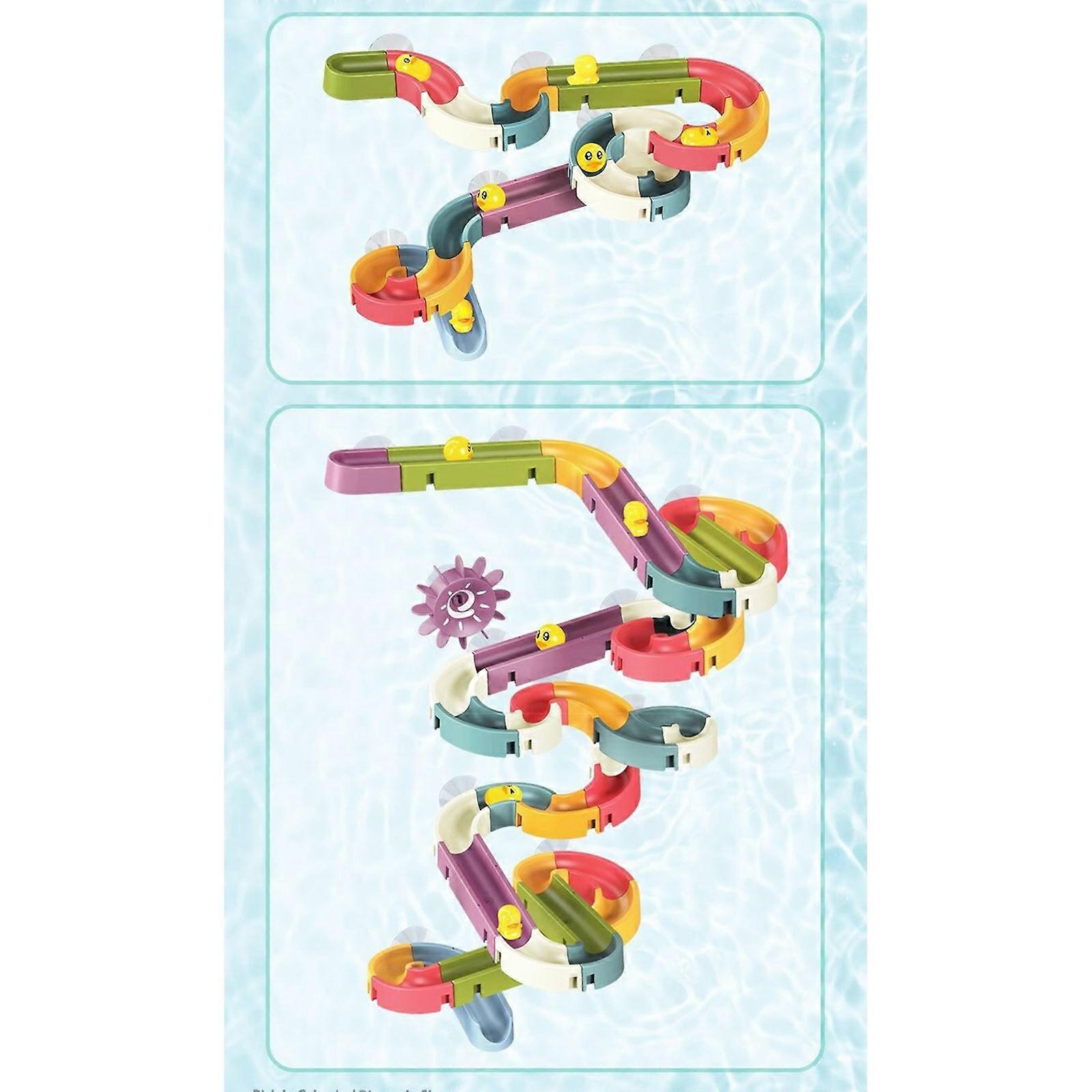 Bath Toys DIY Slide Indoor Waterfalls Track Stick to Wall Bathtub Toys ...