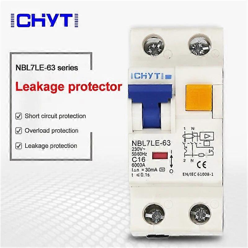 ICHYTI 2P 16A 63A 30mA 6KA RCCB RCD 230V Electromechanic Residual Current Circuit Breaker ...