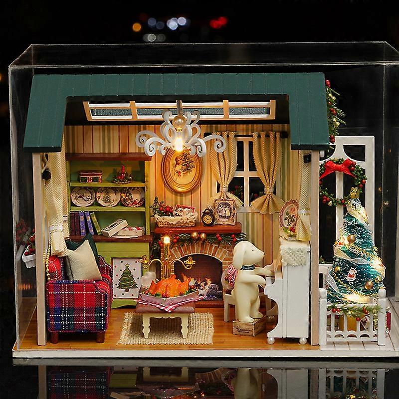 Miniature Dolls House Kit With Music, DIY Miniature House Model Kits To ...