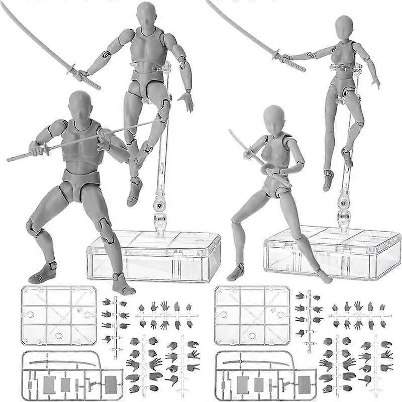 4 Sets Drawing Body Artists PVC Figure Model Drawing Models Drawing ...