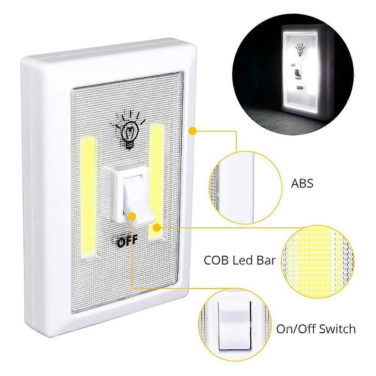 4pack Closet Light, Battery Operated Tap Light, Super Bright Switch ...