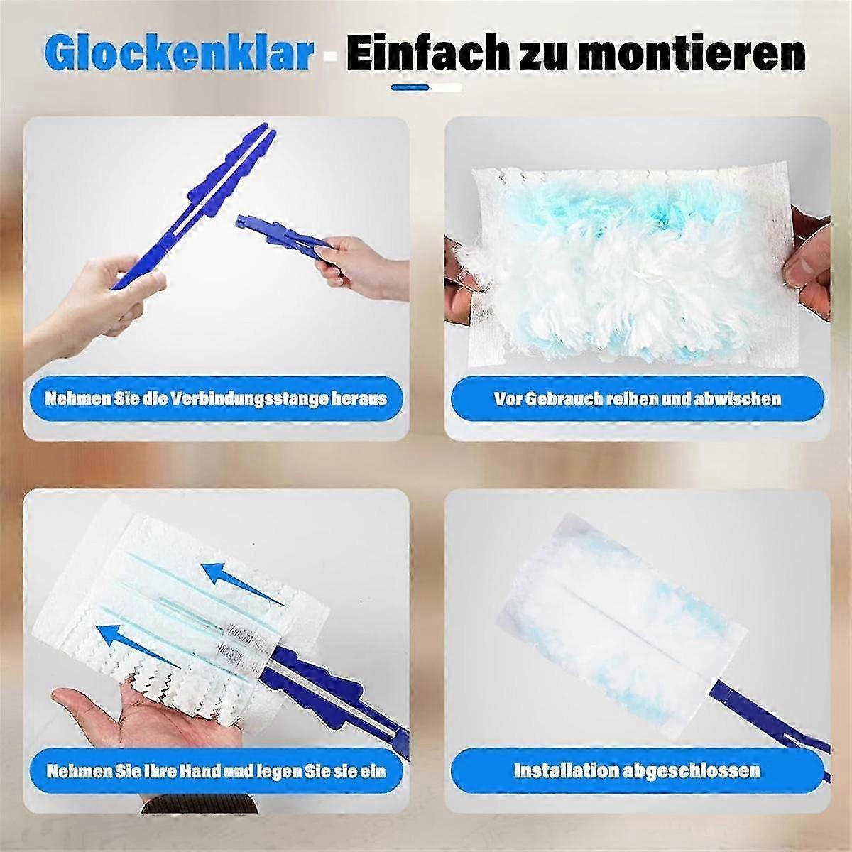 42 Pieces Duster With 1 Handle, Dust Magnet Refill Pack Dirt ...