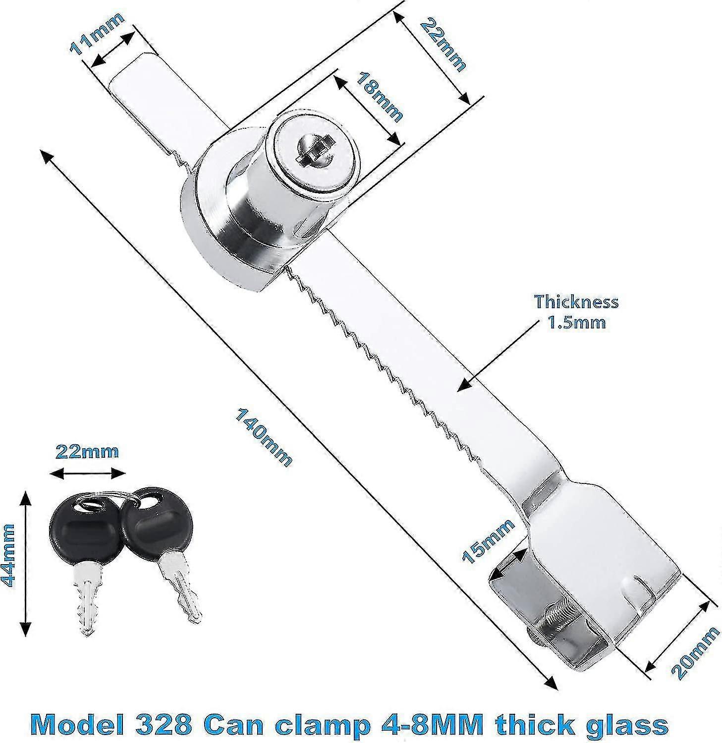 4 Pcs Sliding Glass Door Ratchet Lock , Glass Door Lock , Cabinet ...