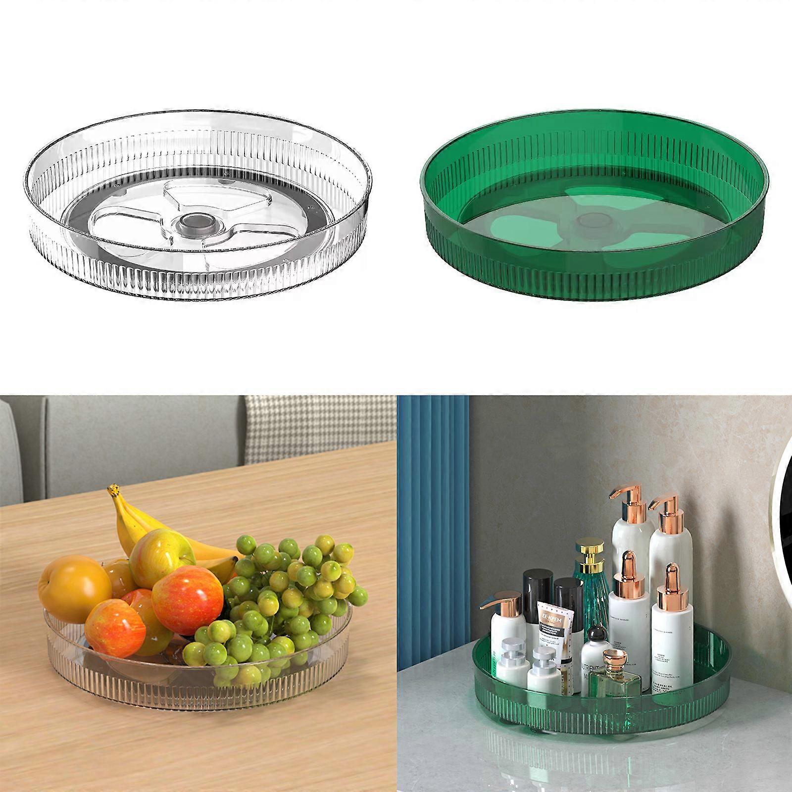 Fridge Organizer Tray Home 360Degree Rotating Turntable Food Storage ...