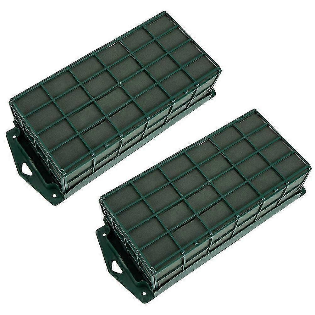 Floral Arrangement Mud Simple Rectangular Flower Base Green 29.5x11.7cm ...