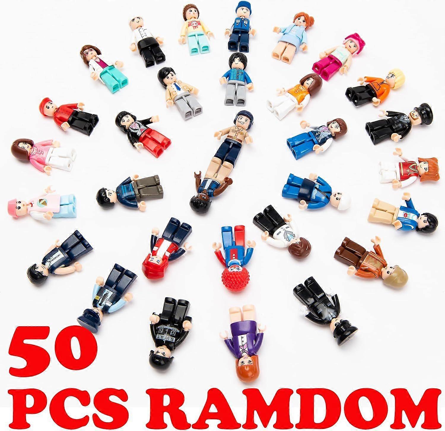 50 PCS Ramdom Minifigures, Mini Figure Toy, Building MINIFIG People ...