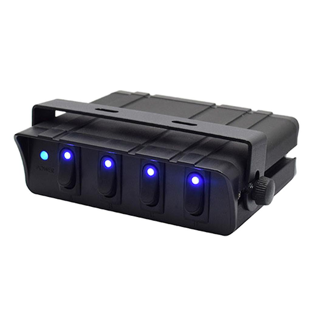 On/off Rocker Toggle Switch Panel Box 4/6 Gang 12v Rocker Switch Box 4 ...