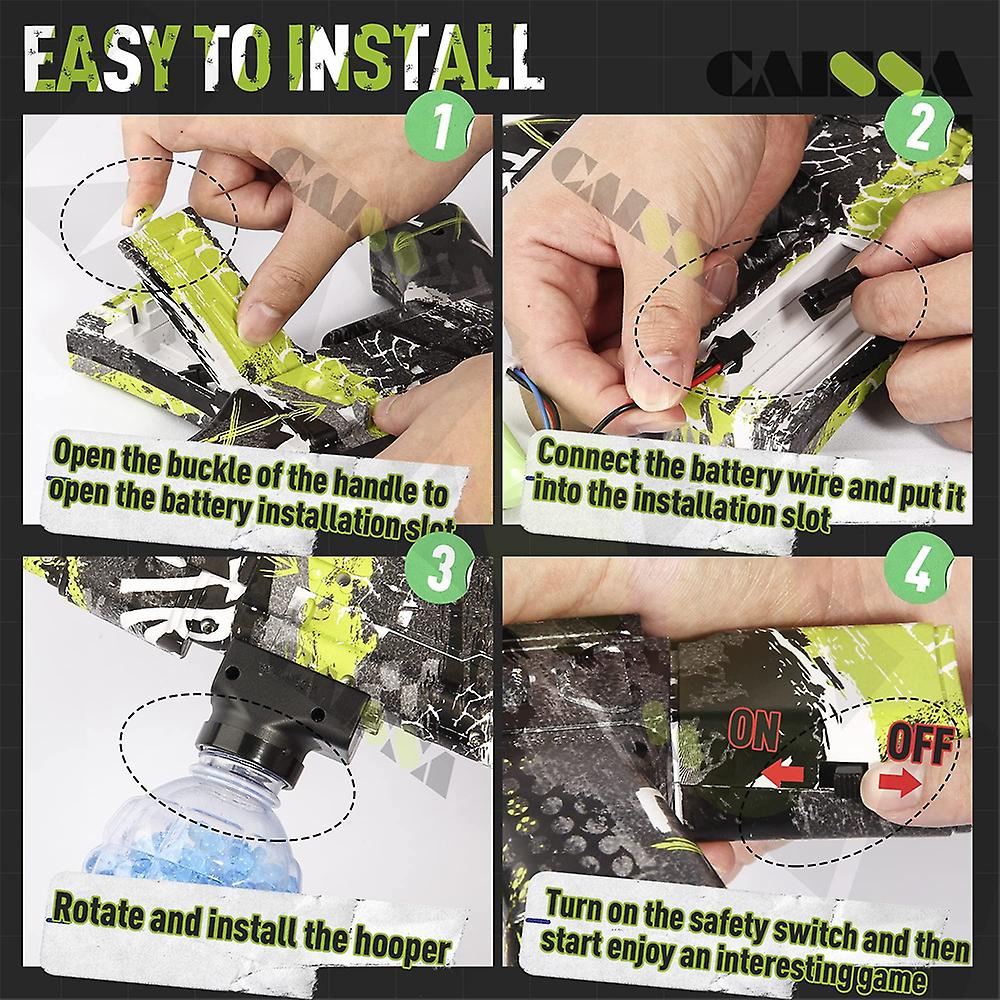 Electric Water Droplet Splasher Toy Gun Weapon Gel Blaster Launcher ...