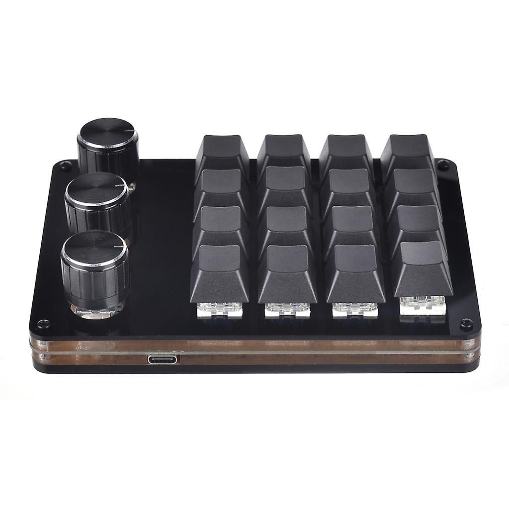 Mini Macro Mechanical Keyboard 16 Key Fully Programmable Keyboard with ...