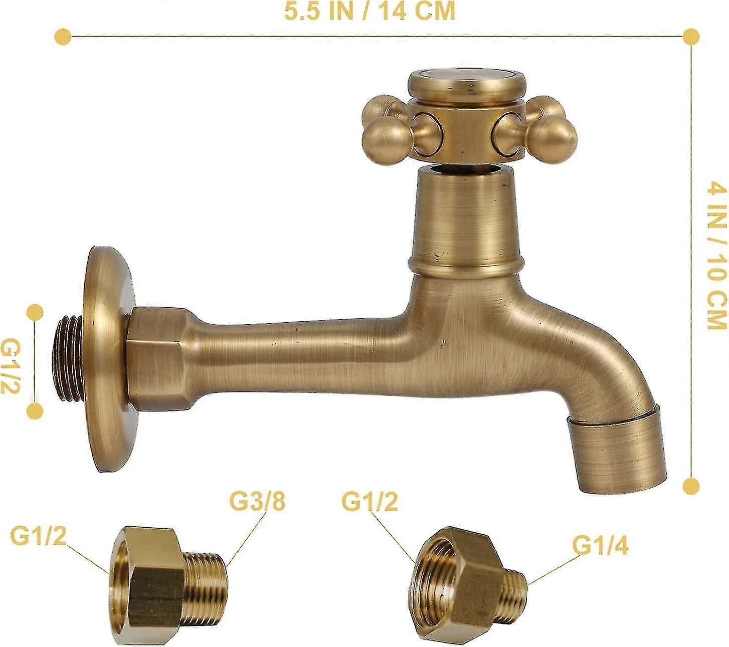 European Wall Mounted Water Faucet - G1/2" Classic Water Tap Wall ...