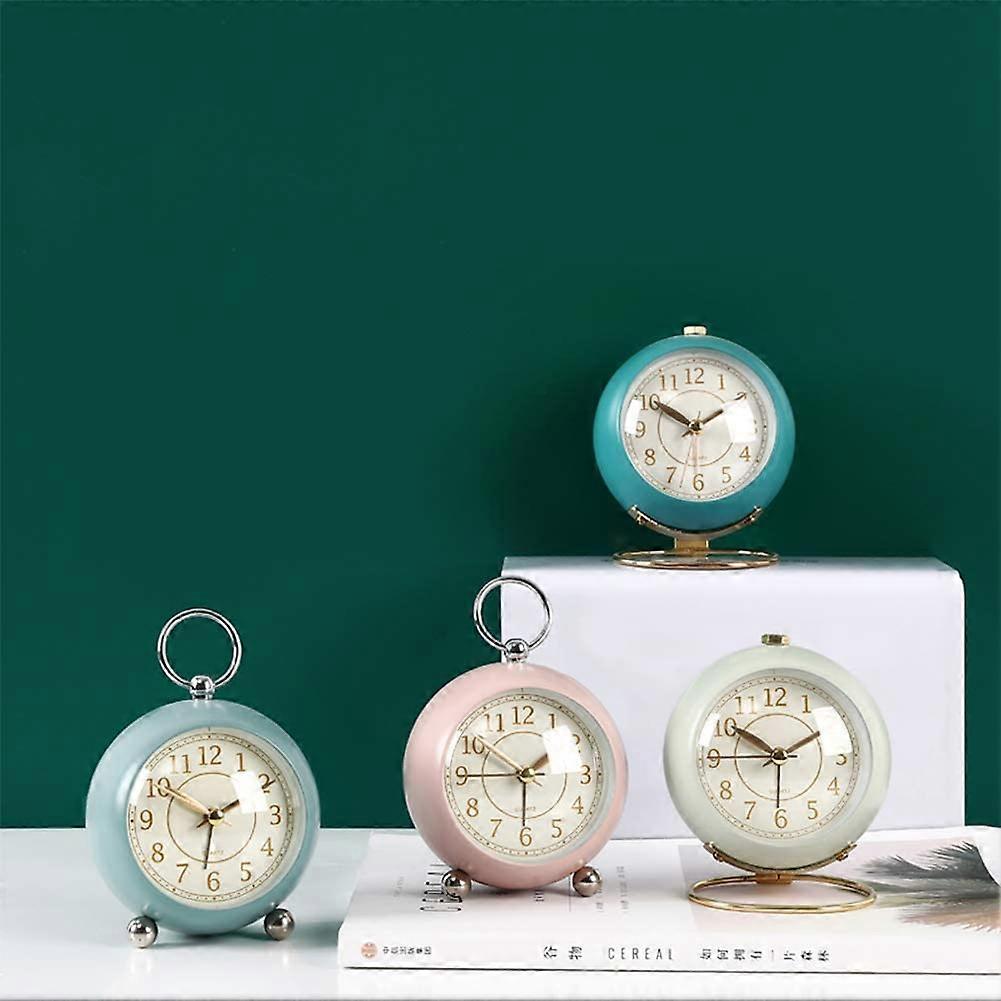 Small Table Clocks, Classic Non-Ticking Tabletop Alarm Clock with ...