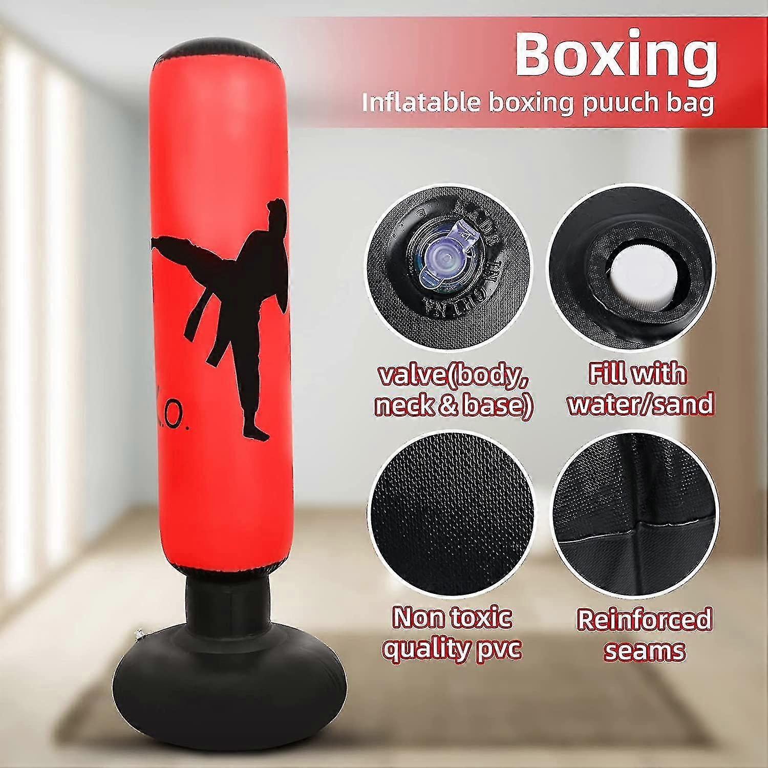 Punching Bag For Kids. Inflatable Boxing Bag . Kids Boxing Practice Set ...