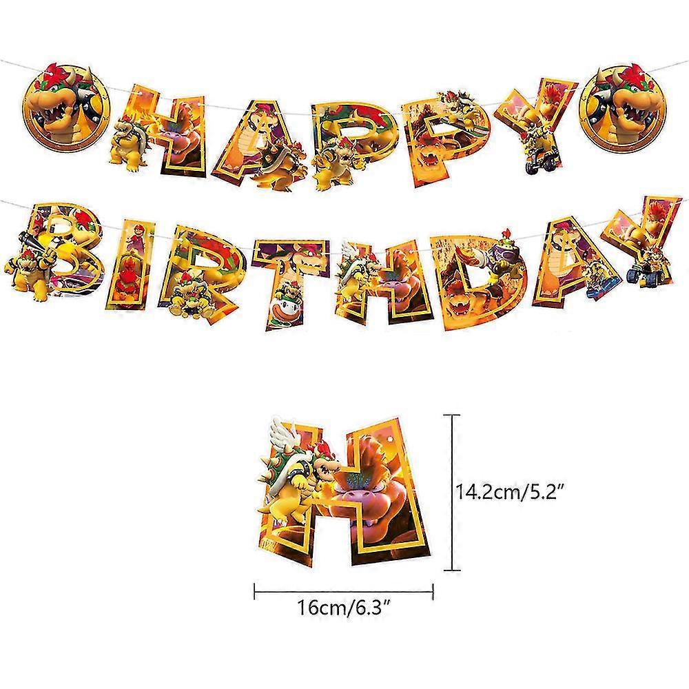 Super Mario Bros Bowser Koopa Birthday Party Decorations For Kids ...