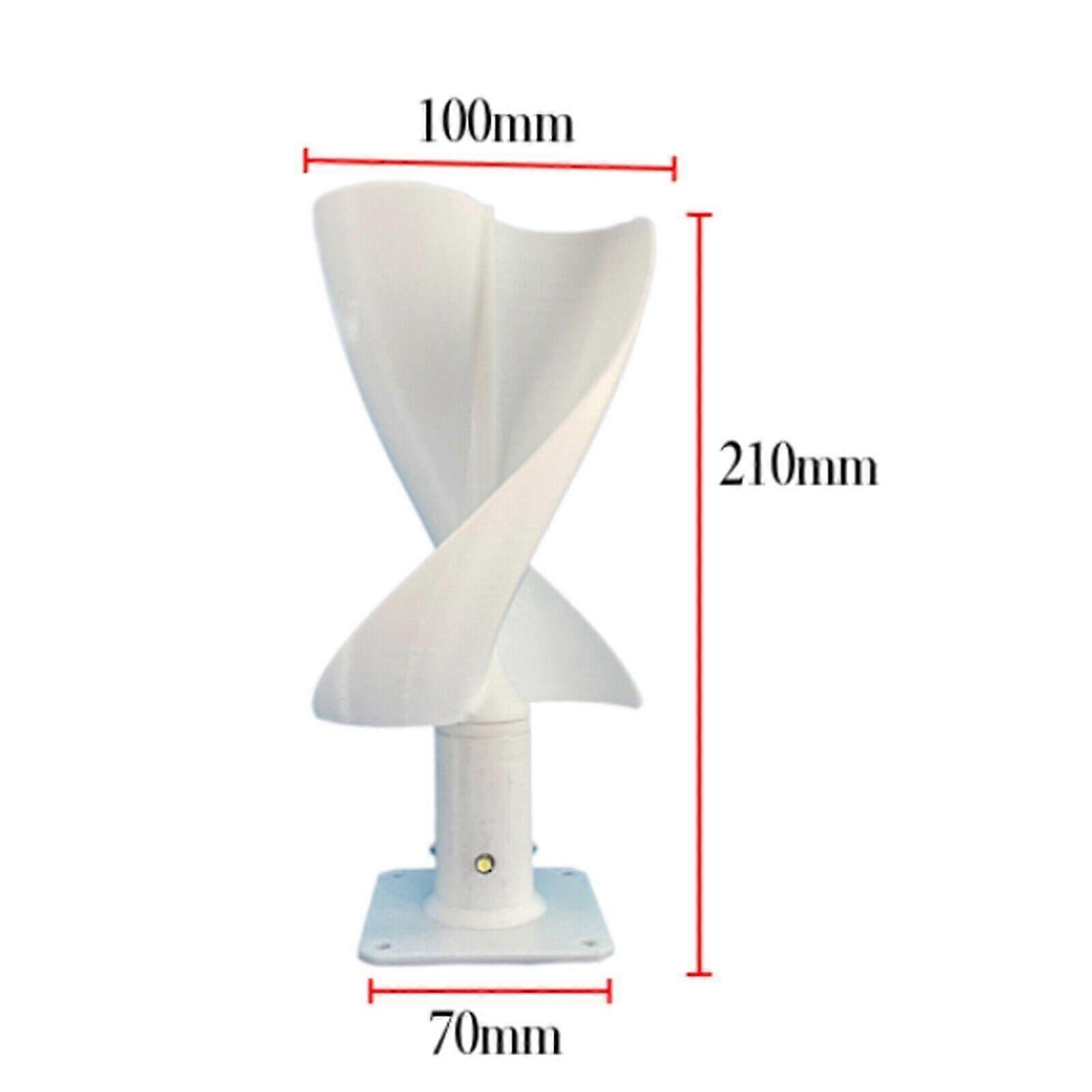 12V 10W Spiral Blades Helix Wind Turbine Generator Vertical Axis Wind ...