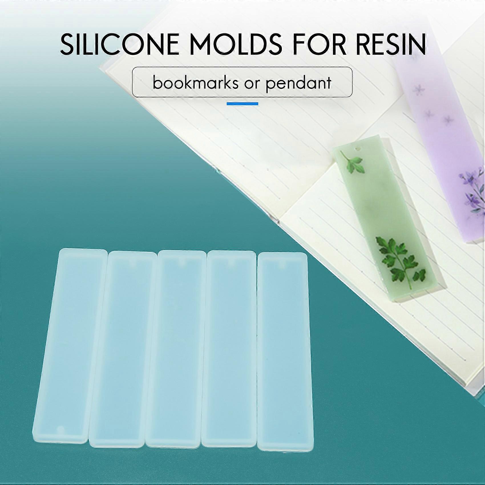 12 Pcs/Set Rectangle Silicone Bookmark Mold DIY Bookmark Mould Making Epoxy Resin Jewelry ...