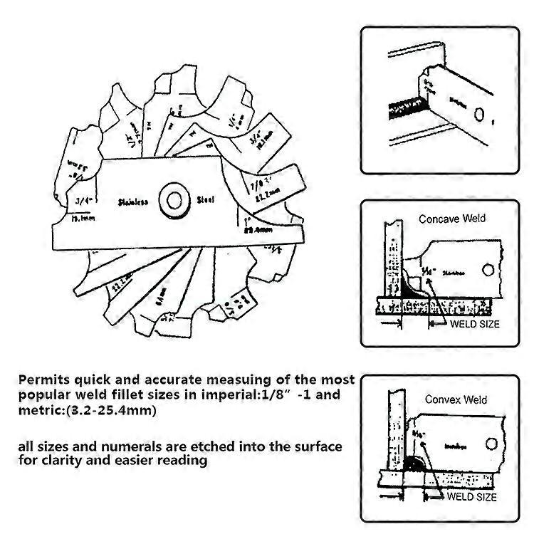 MG-8 Bridge Cam Welding Gauge Stainless Steel Cam Type Gauge Master ...